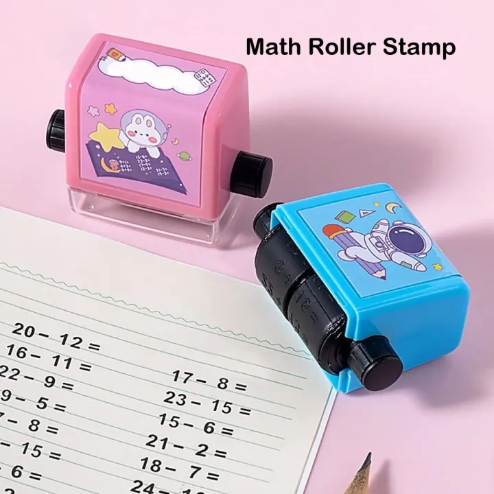 Math Rolling Stamp Easy to Use Addition & Subtraction Exercises Roller ...