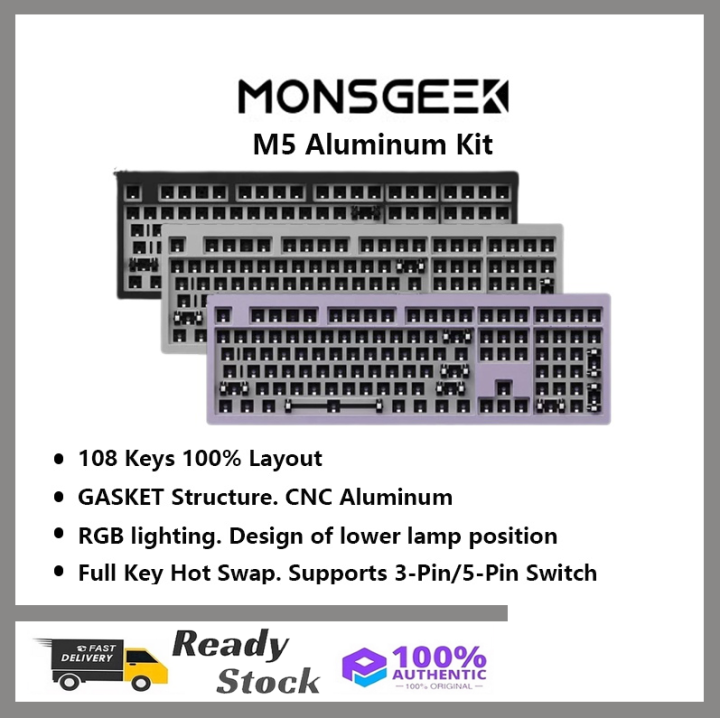 AKKO MONSGEEK M5 Aluminum Tuotuo 108 Key Customized Mechanical Keyboard ...