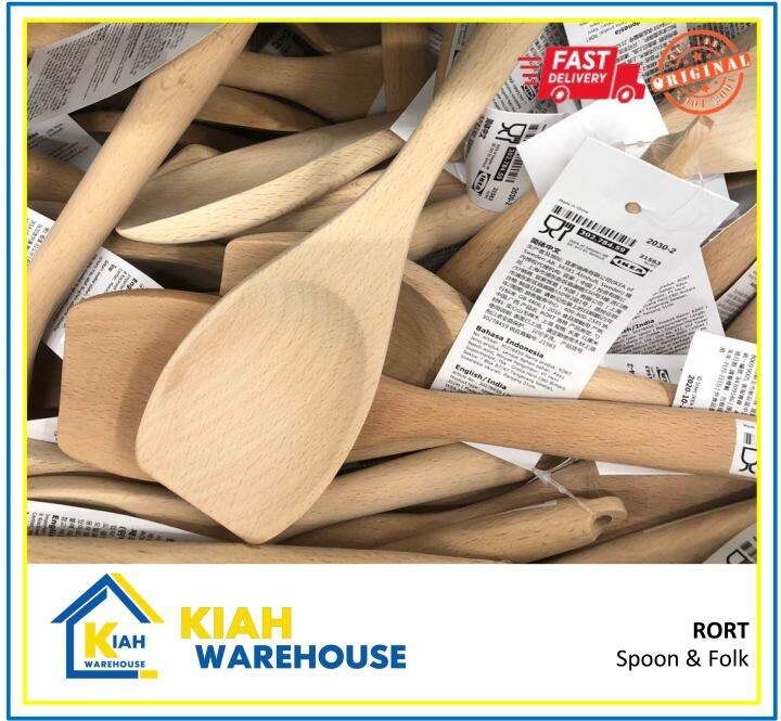 RORT Garpu Sudu Kayu Bic Beech Wood Spoon & Fork set Ready Stock ...