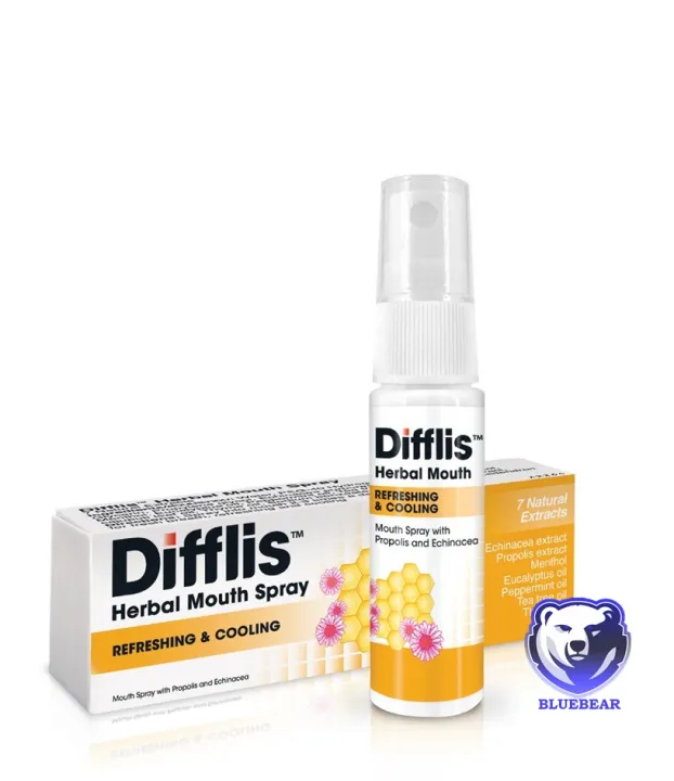 DIFFLIS HERBAL MOUTH SPRAY 15ML ดิฟฟลิส เฮอร์เบิ้ล เมาท์ สเปรย์ 15มล. ...