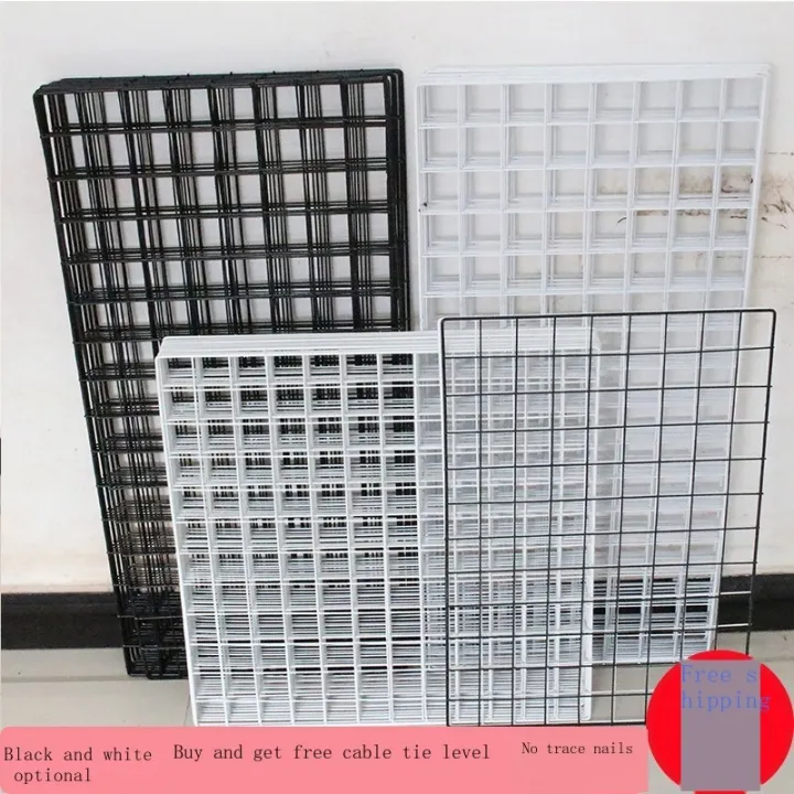 Bold Mesh Grid Hanging Basket Peg Iron Net Shelf Grid Net Iron Wire ...