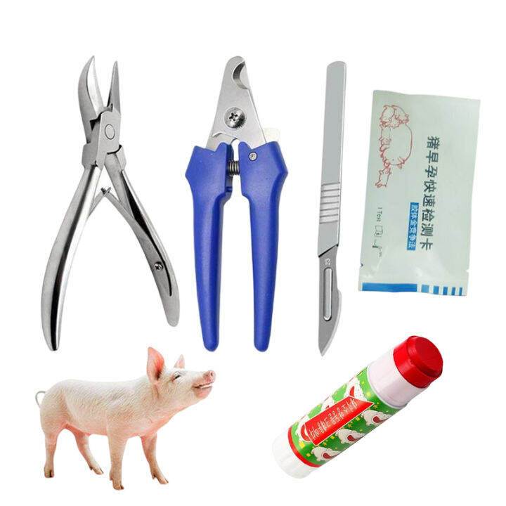 5 in 1 Piglet castration kit Piglet teeth cutter+Pig Pregnancy Test ...