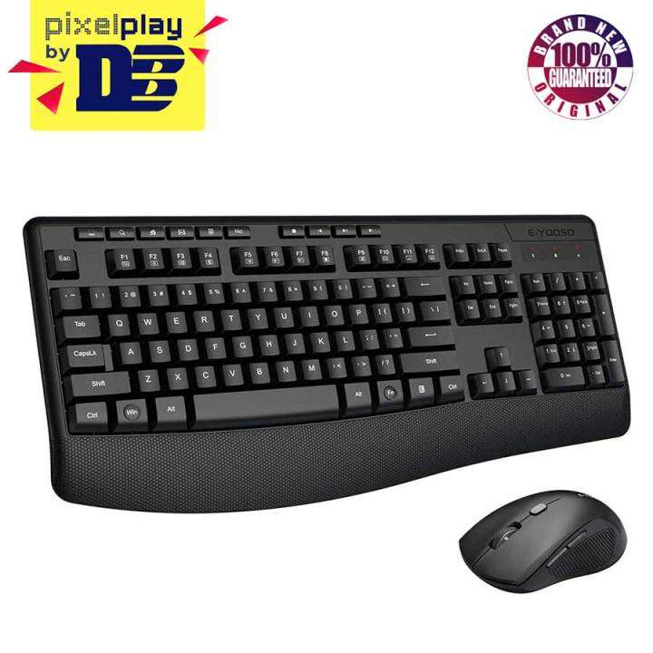 E-Yooso E-787 Wireless Keyboard & Mouse Combo (Black) | Lazada PH