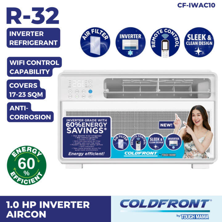 Coldfront by Tough Mama CF-IWAC10 True Inverter 1HP Aircon with Remote ...