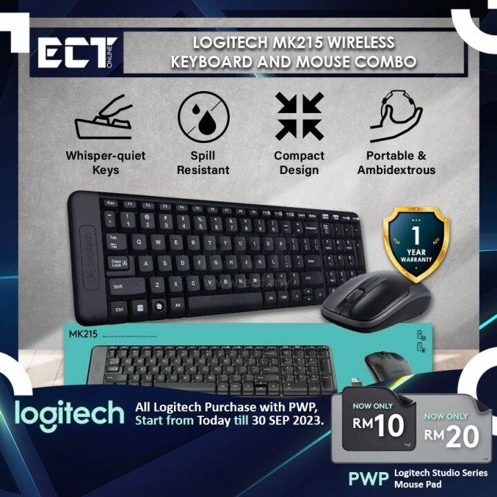 Logitech Mk215 Wireless Keyboard And Mouse Combo For Windows 2 4 Ghz Wireless Compact Design