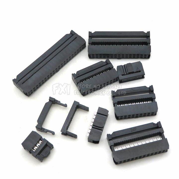 5PCS FC 6P 8P 10P 12P 8/10/12/14/16/18/20/24/26/30/34/40/50 Pin 2.54mm Pitch Female IDC Socket ...
