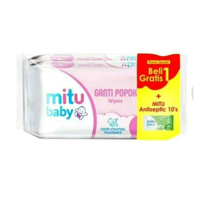 Mitu Baby Tissue Basah 50 sheets 1 gratis 1 plus 1pak ukuran kecil ...