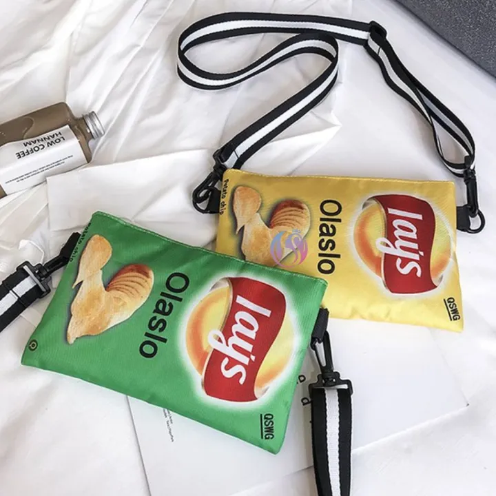 R&Y | Lays Shoulder Ba Canvas Potato Chips Bag Sling Bag Olaslo Trend ...