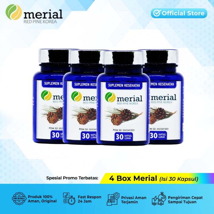 Merial Red Pine Korea Original - 4 Box Atas Kolesterol dan Hipertensi ...