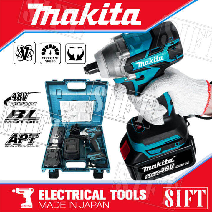 Portable Electric Impact Wrench Tools Socket heavy duty Cordless 48V 6 ...