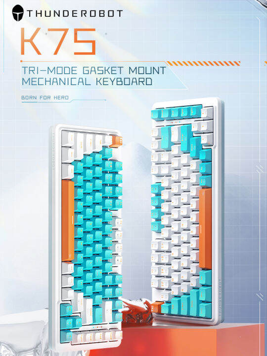 Thunderobot K75 Tri-Mode Hot Swapping mechanical keyboard wired 2.4G ... Thunderobot K75 Tri-Mode Hot Swapping mechanical keyboard wired 2.4G ...