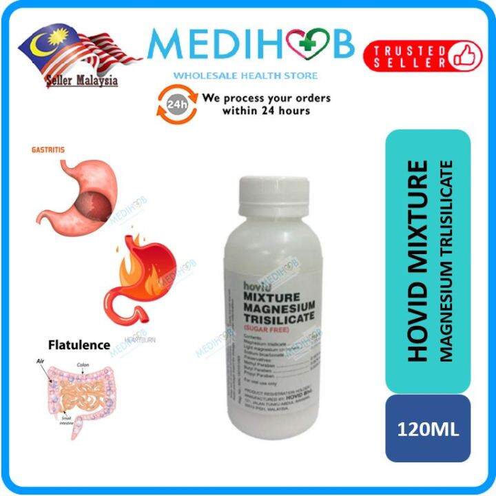 [MMT Solution] Hovid Magnesium Trisilicate Mixture (120ml) EXP 2/2025 ...