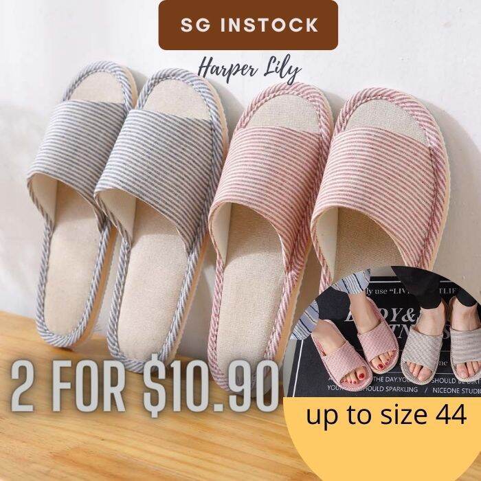 [SG INSTOCK] Open-toe Bedroom Slippers for Men and Women | Indoor ...