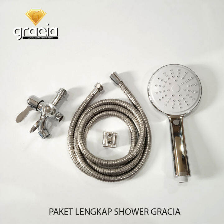 Shower Kamar Mandi Set Plus Kran Shower 1/2 Inch Hand shower Murah ...