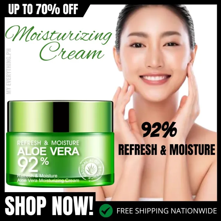 NEW!! Refresh & Moisture 92% Aloe Vera Moisturizing Cream Skin Repair ...