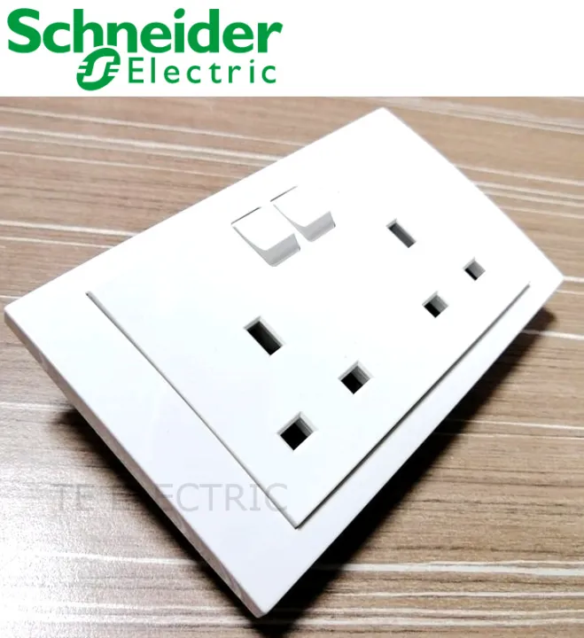 SCHNEIDER VIVACE SERIES KB25 2 X 13A SWITCH SOCKET OUTLET DOUBLE SOCKET ...