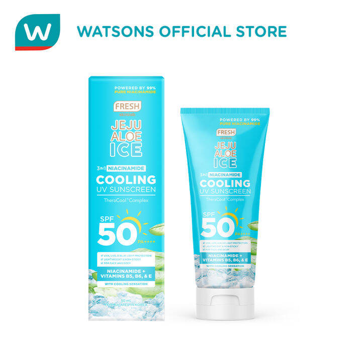 FRESH Skinlab Jeju Aloe Ice 3 in 1 Niacinamide Cooling UV Sunscreen ...