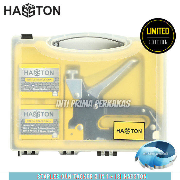 Staples Heavy Duty HASSTON 3IN1 Gun Plus Isi Hekter Staple Jok Tembak | Lazada Indonesia