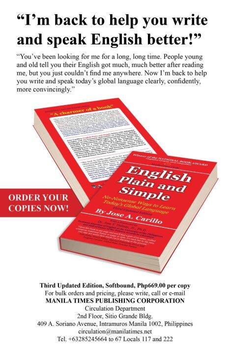 English Plain and Simple. Third updated edition by: Jose A. Carillo ...