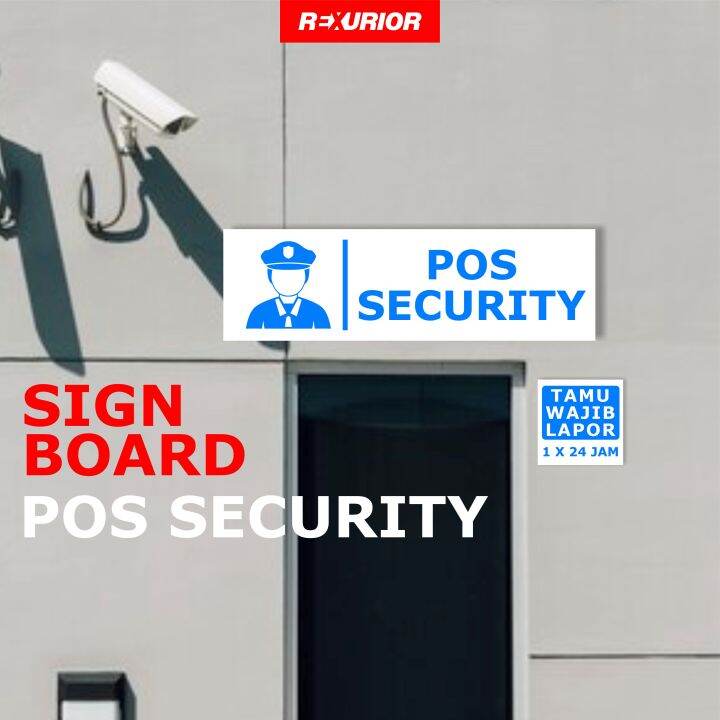 Signboard papan pos satpam / pos security I Rexurior | Lazada Indonesia