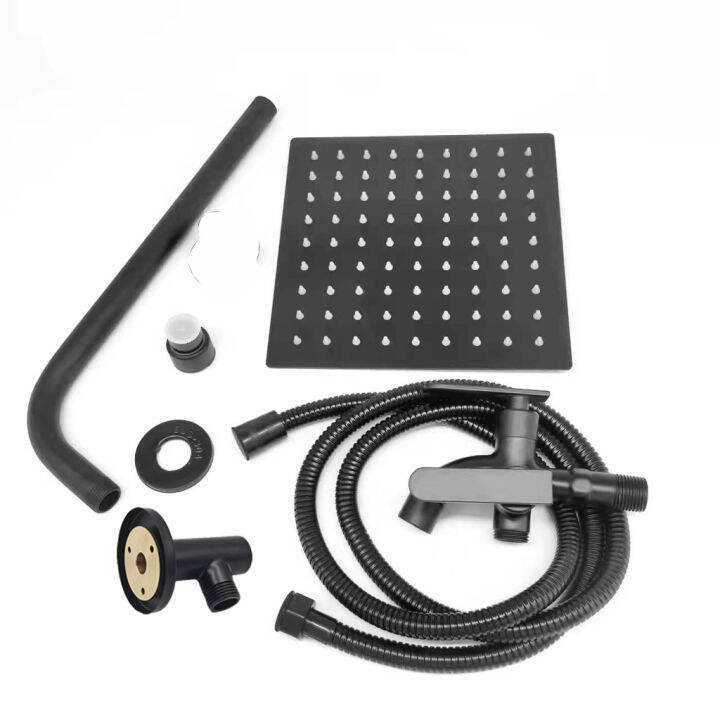 Black shower set with faucet Stainless Steel SUS304 for bathroom Thin ...