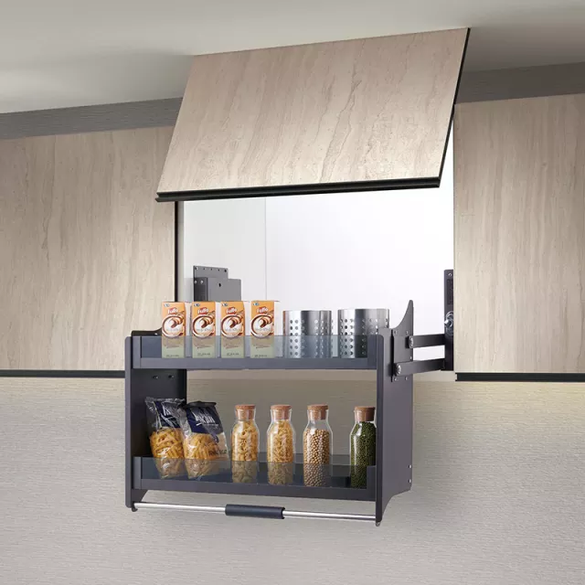 Pull Down Basket Cabinet Hardware Kitchen Lift Condiments Rack 500mm ...