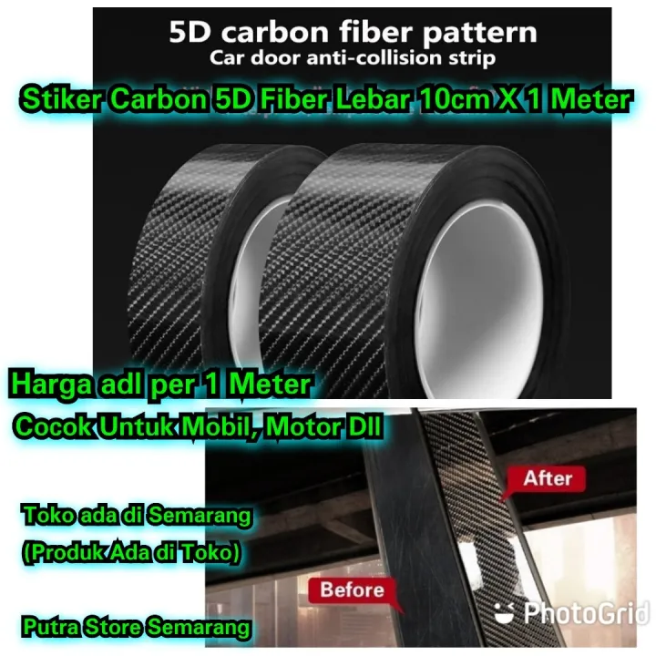 Stiker Carbon 5D Fiber 10cm x 1 meter Sticker karbon 10cm Panjangnya 1 ...