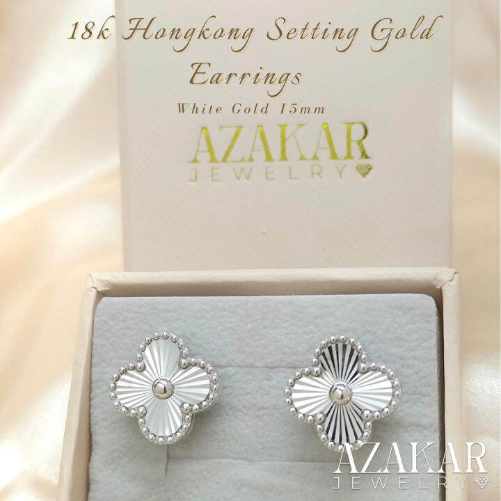 VCA Earring White Gold Pawnable COD | Lazada PH