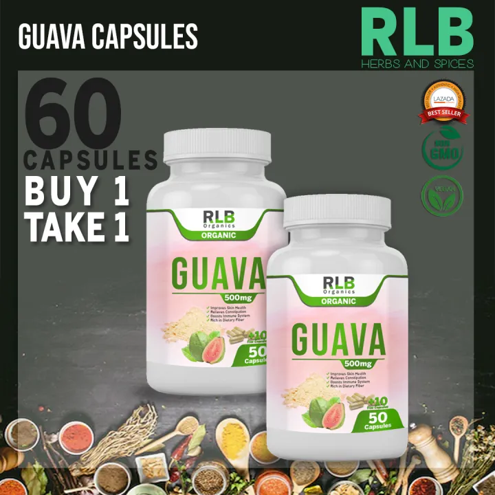 Buy 1 Take 1 - Pure Organic Natural Guava Leaf Capsules (60 Capsules ...