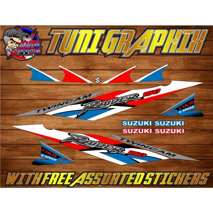 Suzuki Raider 150 1st Gen Decal (Stock Design) MORE COLORS w/ freebies ...