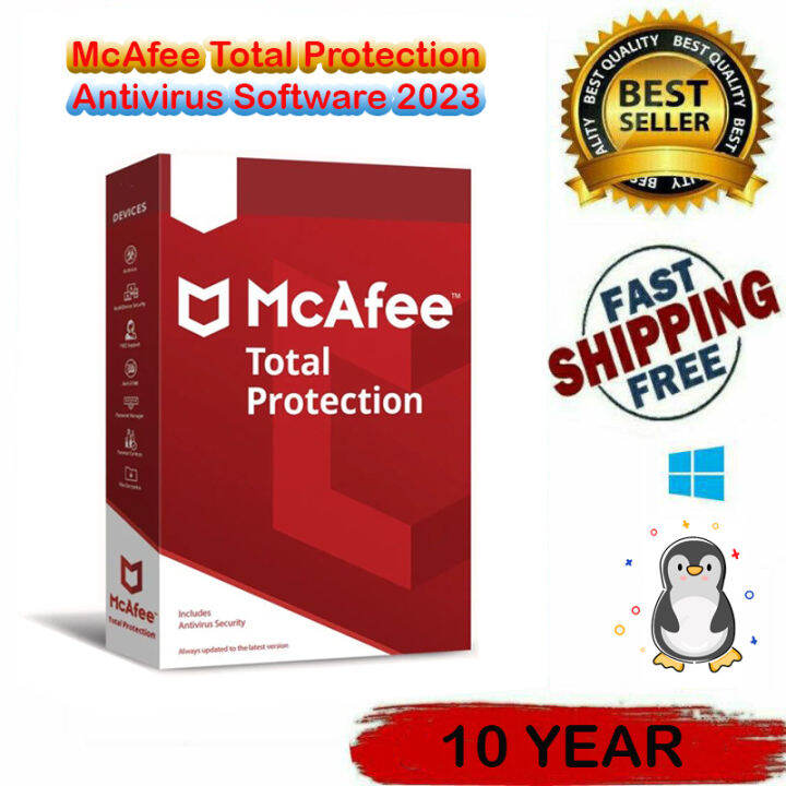 Mcafe Total Protection Latest Version Original Code 10 YEAR 1 PC ...