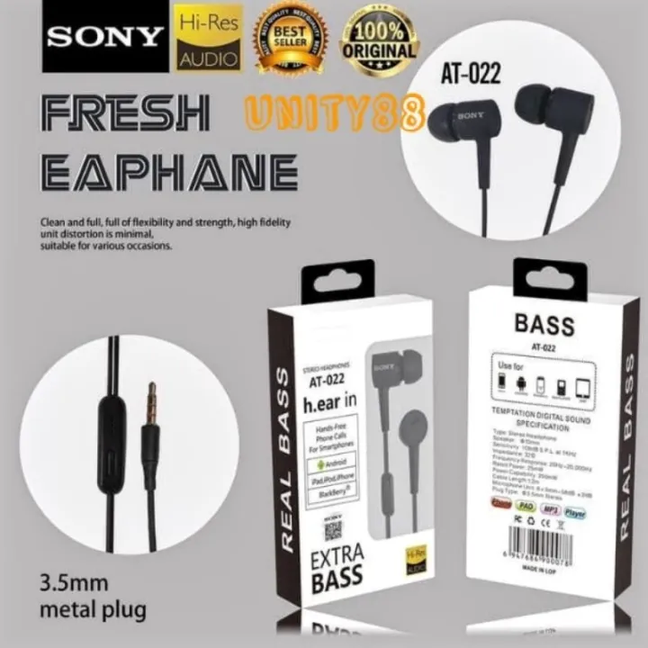 Headset kabel AT022 Earphone AT-022 Extra B Hedset Handfree hp all ...