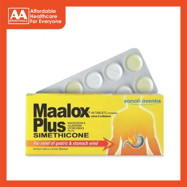 MAAlox Plus Tablet 40's | Lazada