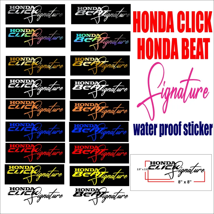 HONDA SIGNATURE STICKER | Lazada PH