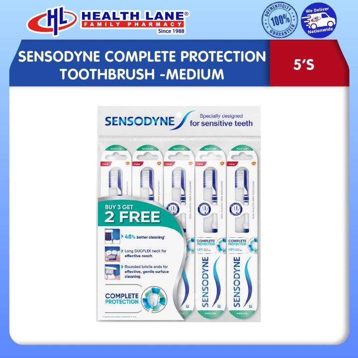 SENSODYNE COMPLETE PROTECTION TOOTHBRUSH - MEDIUM (5'S) | Lazada