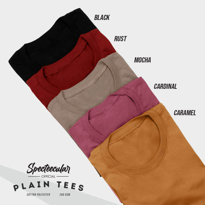 Plain Tshirts | Brown Black, Mocha, Rust, Black, Caramel, Tan, Cardinal ...