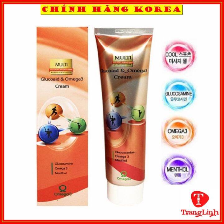 Dầu lạnh hàn quốc đặc biệt Super Omega3, tuýp 165ml - Dầu xoa bóp hỗ trợ xương khớp, giảm đau ...