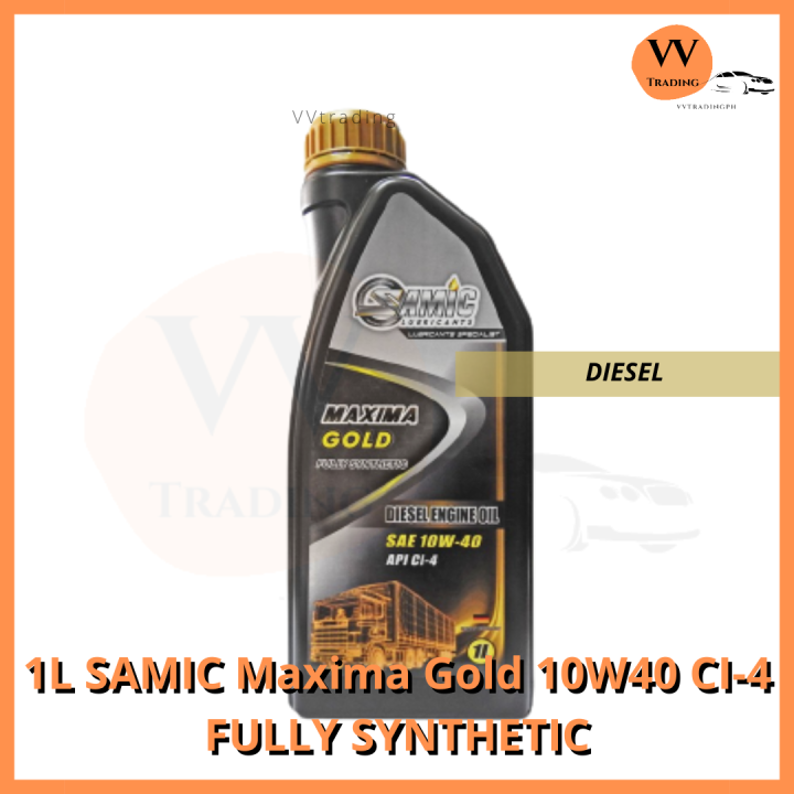 1L SAMIC LUBRICANT Maxima Gold 10w40 CI-4 Fully Synthetic | Lazada PH