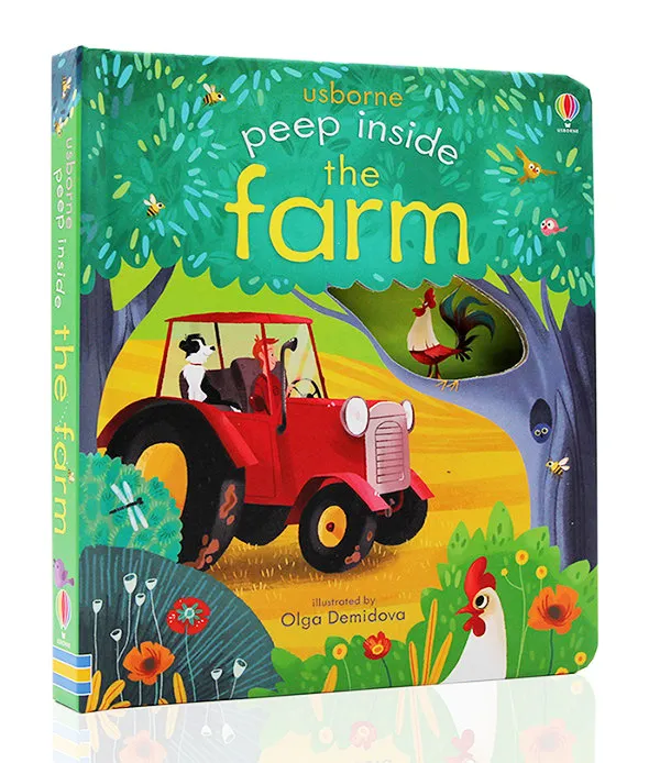 Usborne Peep ภายในฟาร์มตรัสรู้ Early Education Cognitive Cardboard Book ...