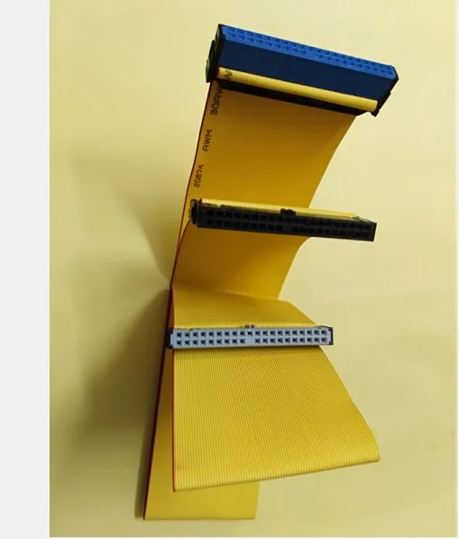 IDE HDD ATA 40 Pin 80 Wire Drive 3-Connector Flat Data Ribbon Cable สี ...