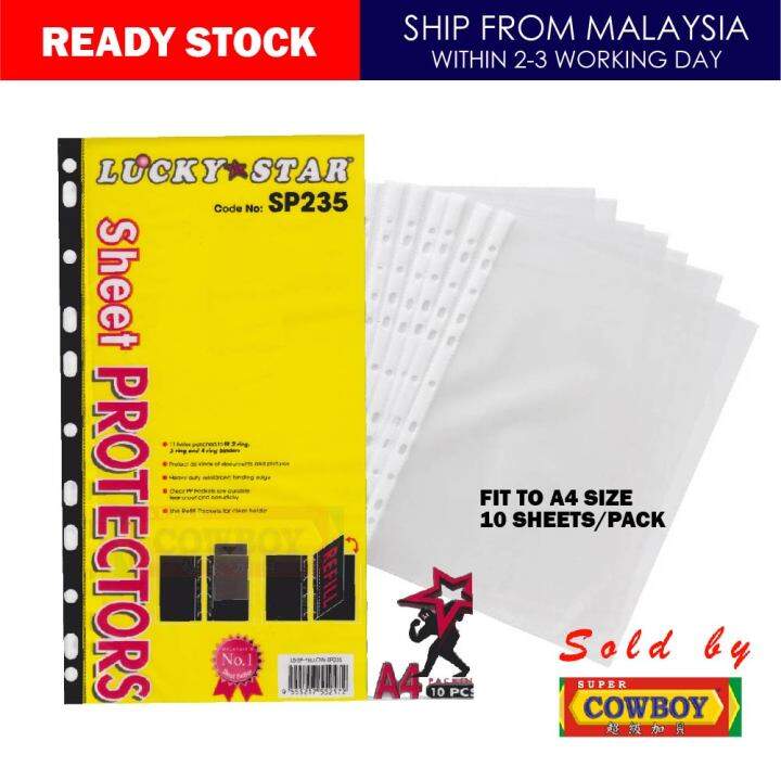A4 Clear Sheet Protector For Document 10 Sheets Pack | Lazada