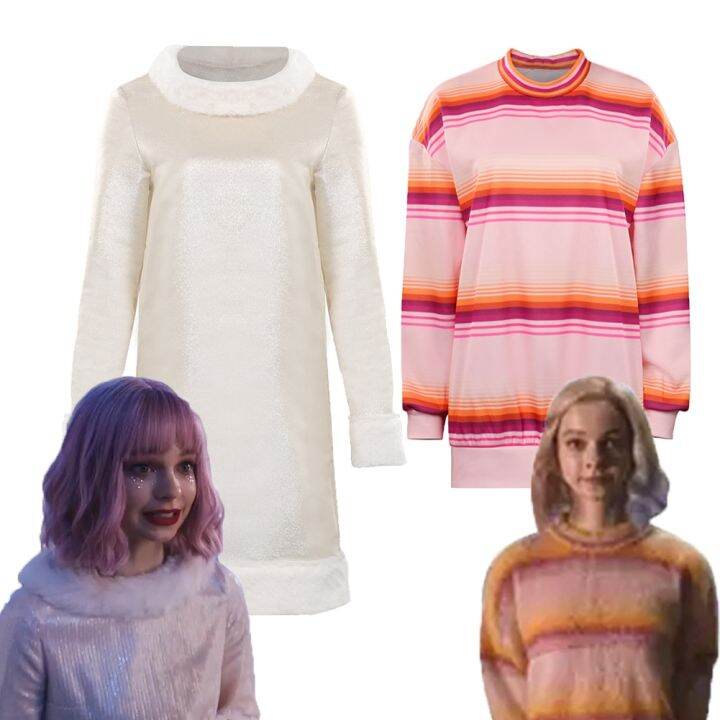 Wednesday Addams Enid Sinclair Cosplay Costume White Dress T Shirt ...