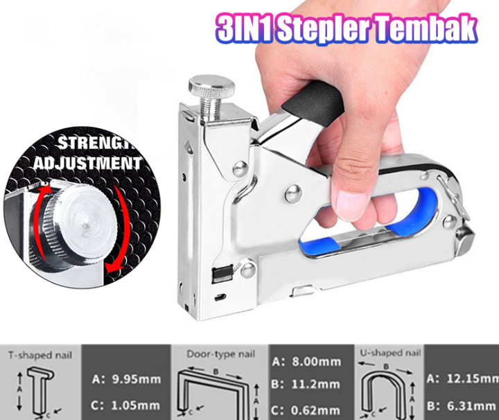 3IN1 Stepler Tembak /Staples Gun 3 in 1/Staples Stapler Staple Gun Alat ...