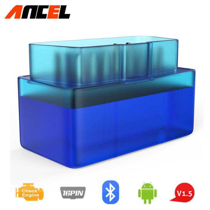 ANCEL ELM327 Bluetooth V1.5 OBD2 Scanner Engine Checker Read Erase ...