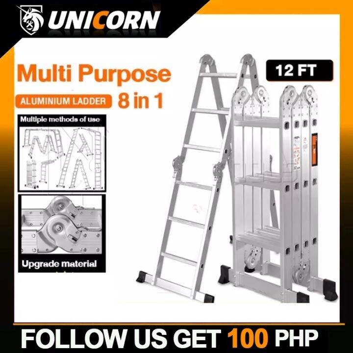 Multi Purpose Aluminum 12FT 16FT 20FT Foldable Ladder 3x4 4x4 4X5 ...