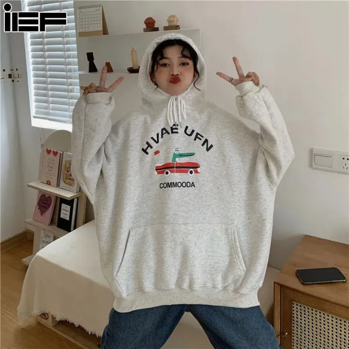 IEF 2022เวอร์ชั่นเกาหลีแขนยาวคลุมด้วยผ้าพิมพ์เสื้อยืดหลวมขนาดใหญ่บาง ...