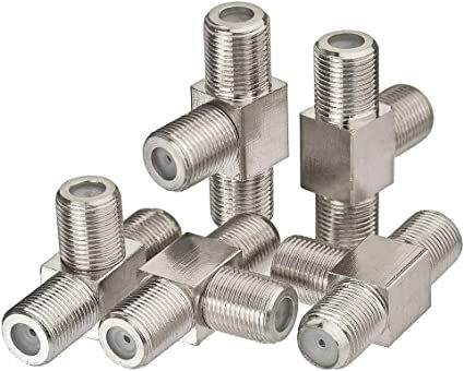Simple Coaxial F Type TV Antenna Cable Splitter Combiner T Type Split ...