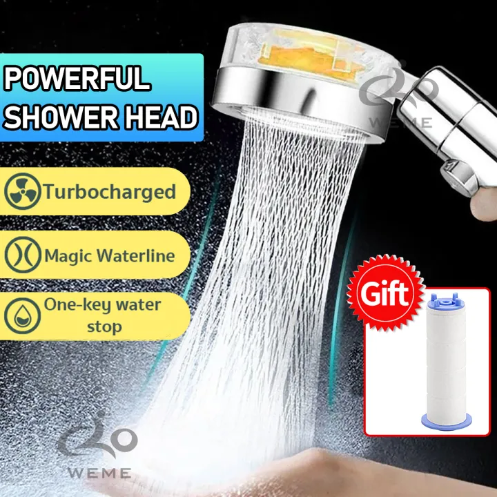 Bathroom Shower Hand-held shower Propeller Shower Head 360 Degrees ...