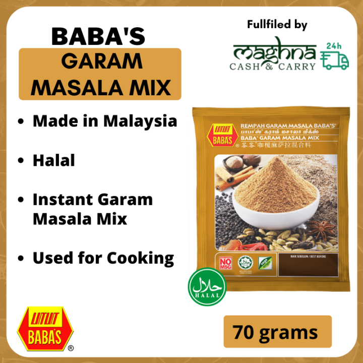 Baba's Garam Masala Mix (Rempah Garam Masala) - 1 Pack (70 gm) | Lazada