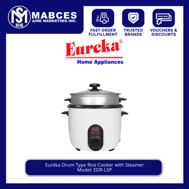 Eureka 1.5L Drum Type Rice Cooker with Steamer EDR-1.5L SP | Lazada PH